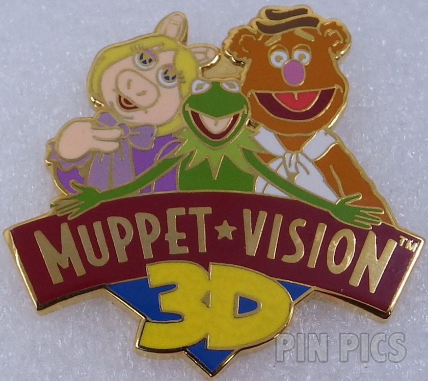 PP437 - Kermit, Miss Piggy, Fozzie Bear - 3D Muppet Vision - Version 1 ...