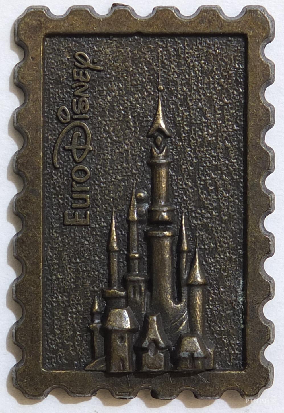PP1293 - EuroDisney Bronze Castle, Stamp Like Pin - PinPics