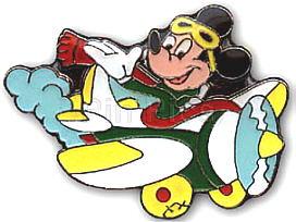 PP1167 - ProPin - Mickey Mouse Flying an Airplane - PinPics