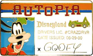 PP3340 - DLR - Goofy - Autopia Driver's License Series - PinPics