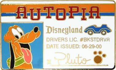 PP3341 - DLR - Pluto - Autopia Driver's License Series - PinPics