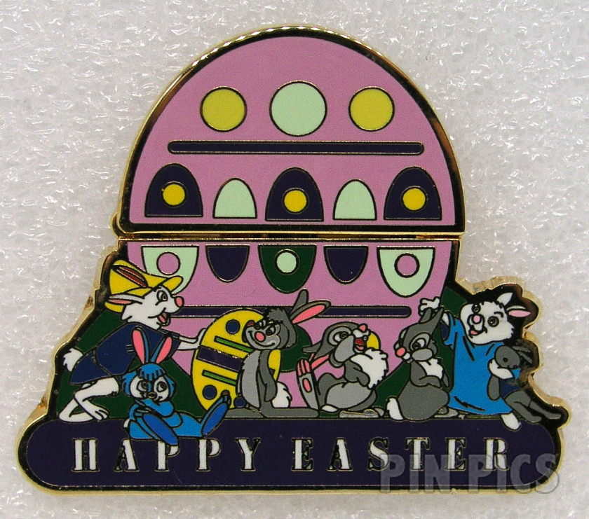 PP4703 - WDW - Disney Rabbits in Hinged Egg - Happy Easter 2001 - PinPics