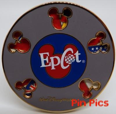 PP5166 - WDW - Epcot World Showcase Flags Spinner - PinPics