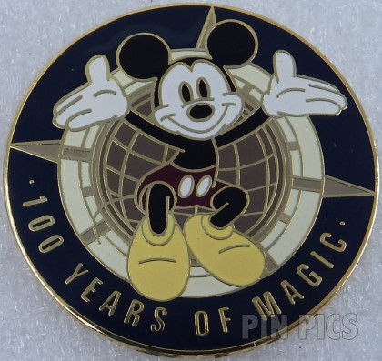 PP6373 - WDW - Mickey Mouse - 100 Years of Magic - Compass - PinPics