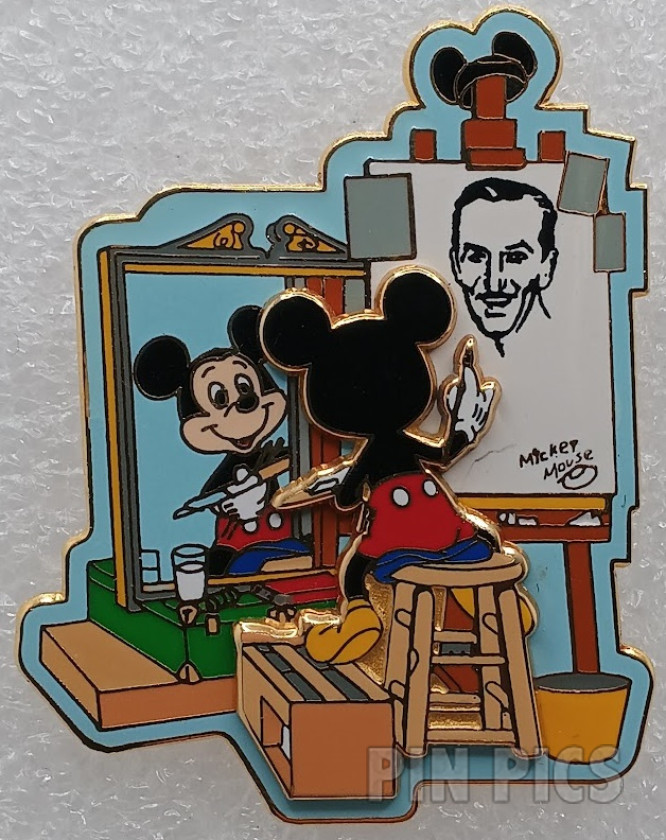 PP6318 - Mickey Drawing Walt Disney - Self Portrait - Version 2 - PinPics