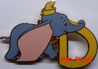 PP7800 - Dumbo - Letter D - Alphabet Pin Series - PinPics