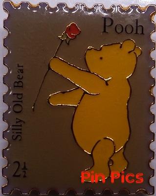 PP8736 - Classic Pooh w/Rose Stamp pin - PinPics