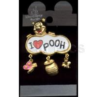 PP8852 - I Love 'Heart' Pooh Dangle - PinPics
