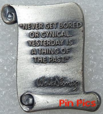 PP11245 - WDW - Never Get Bored - Walt Disney Scroll Quote #8 - PinPics