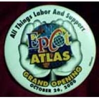 PP14003 - Button - Epcot Cast Atlas - Grand Opening - PinPics