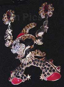 PP14429 - Two Gun Mickey (Rhinestone Jewelry) - PinPics