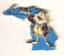 PP14909 - State Character Pins (Michigan/Mr. Toad) - PinPics