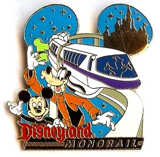 PP18504 - DLR - Mickey, Goofy and Donald - Disneyland Monorail - PinPics