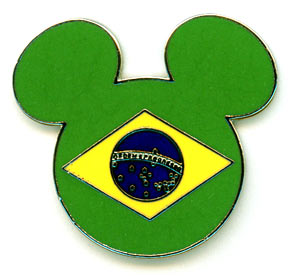 PP18702 - WDW - Mickey Head Icon - Epcot World Showcase - Brazil - PinPics