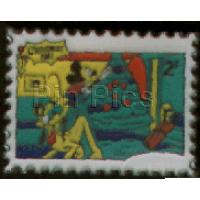 PP20999 - Mickey and Pluto Decorating Christmas Tree Stamp Pin - PinPics