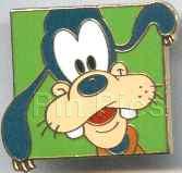 PP25638 - Blue Green Goofy on Light Green Square (Refresher Pin) - PinPics