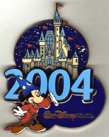 PP26852 - WDW - Sorcerer Mickey & Cinderella's Castle 2004 - PinPics