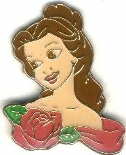 PP26939 - Beauty Belle Head with Rose (Non Disney Version) - PinPics