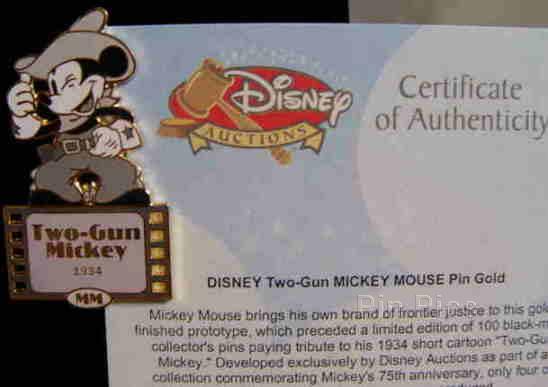 PP27461 - DA - Two-Gun Mickey 1934 (Gold Prototype) - PinPics