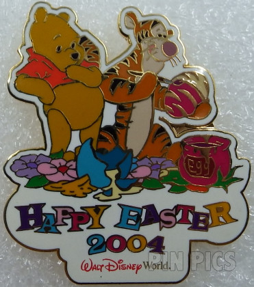 PP29074 - WDW - Pooh & Tigger - Happy Easter 2004 - PinPics