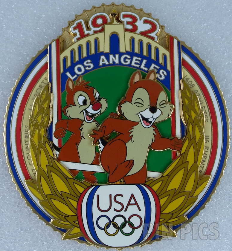 PP32107 - DL - Chip and Dale - Los Angeles 1932 - 2004 Olympics - Jumbo ...