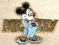 PP33822 - Bootleg - Mickey in Blue Suit In Front of Name - PinPics