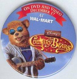 PP34403 - Button - Beary Barrington - Disney's Country Bears - Wal-Mart ...