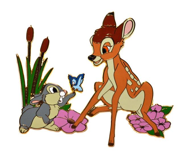 PP39900 - DA - Bambi and Thumper with Bird - PinPics