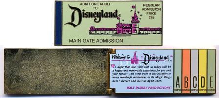 PP40430 - DLR - Cast Exclusive Disneyland Ticket & Coupon (Hinged ...