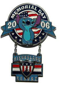 PP46884 - DLR - Memorial Day 2006 (Stitch Saluting) - PinPics