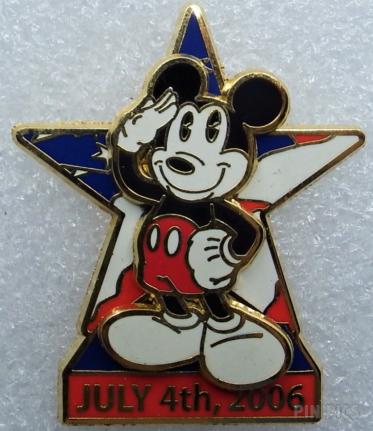PP47603 - DSF - Mickey - July 4th - 2006 - American Flag Star - PinPics