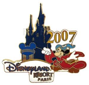 PP51485 - DLP - Sorcerer Mickey - Castle - Park Logo 2007 - PinPics