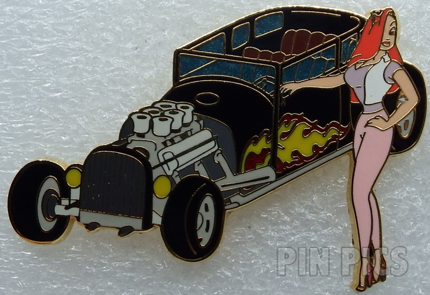 PP51906 - DS - Jessica Rabbit - Black Open Top Sedan - Hot Rods - PinPics