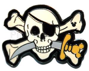 PP51737 - DLR - Skull and Crossbones - Mickey Sword in Mouth Wearing Eye Patch - Pirate Skulls ...