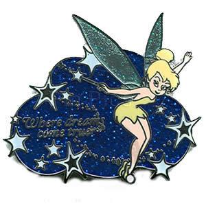 PP52755 - Tinker Bell - Where Dreams Come True - Pixie Dust Pin - PinPics
