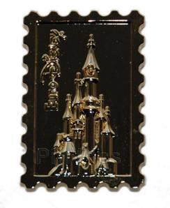 PP54504 - DLP - EuroDisney - Gold Castle Stamp (Re-edition) - PinPics
