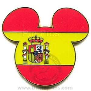 PP54806 - Multiple - Mickey Mouse Country Flag Icon - Spain - PinPics