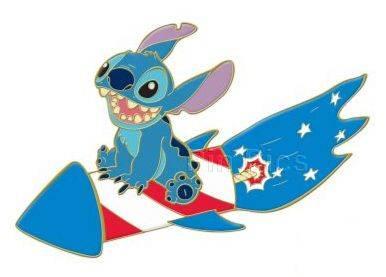 PP55527 - DS - Stitch - Fireworks - 4th of July - Mystery - PinPics