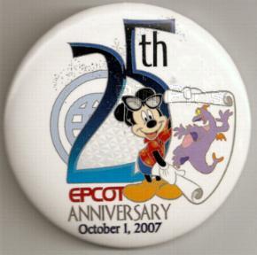 PP57451 - Button - WDW - Epcot 25th Anniversary - PinPics