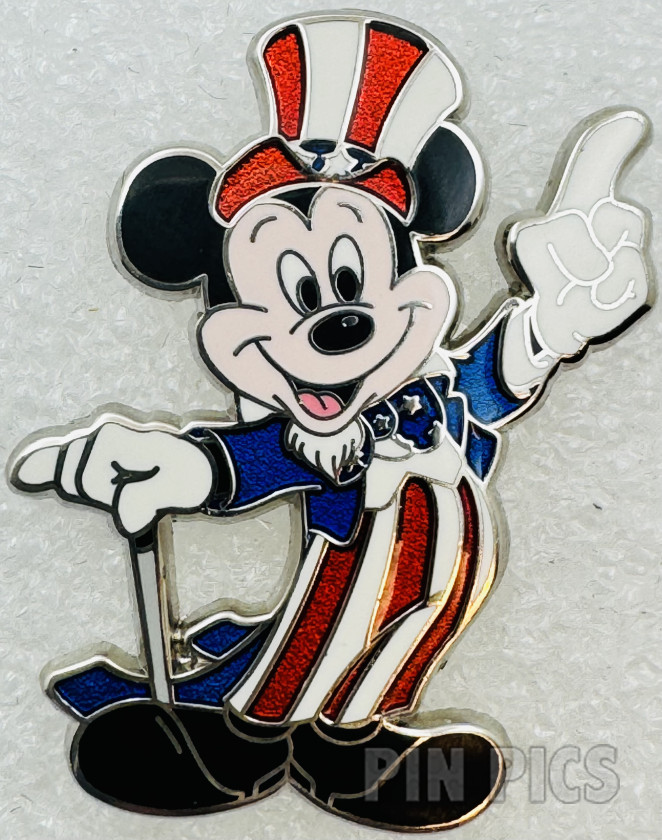 PP60481 - Patriotic Mickey - Uncle Sam - Pointing up - Target - PinPics