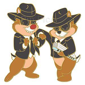 PP61425 - DS - Chip and Dale as Blues brothers - Rock and Roll - PinPics