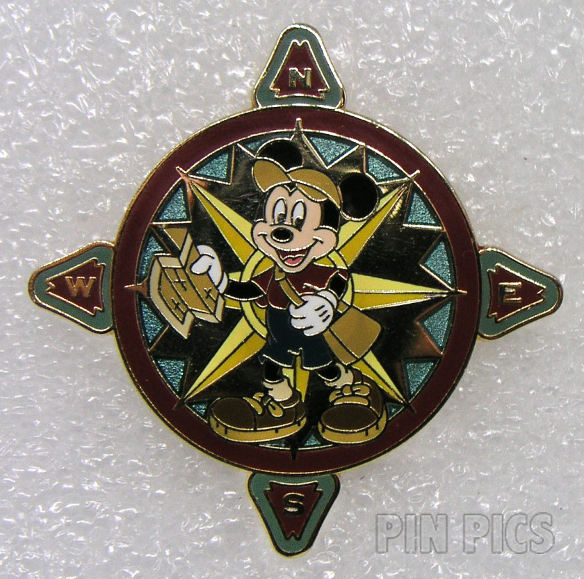 PP63065 - DLR - Mickey with Map - Compass Rose Logo - 2008 Pin Odyssey ...