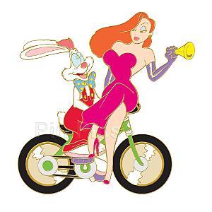 PP62599 - DS - Jessica and Roger Rabbit - Bicycle - Vacation - PinPics
