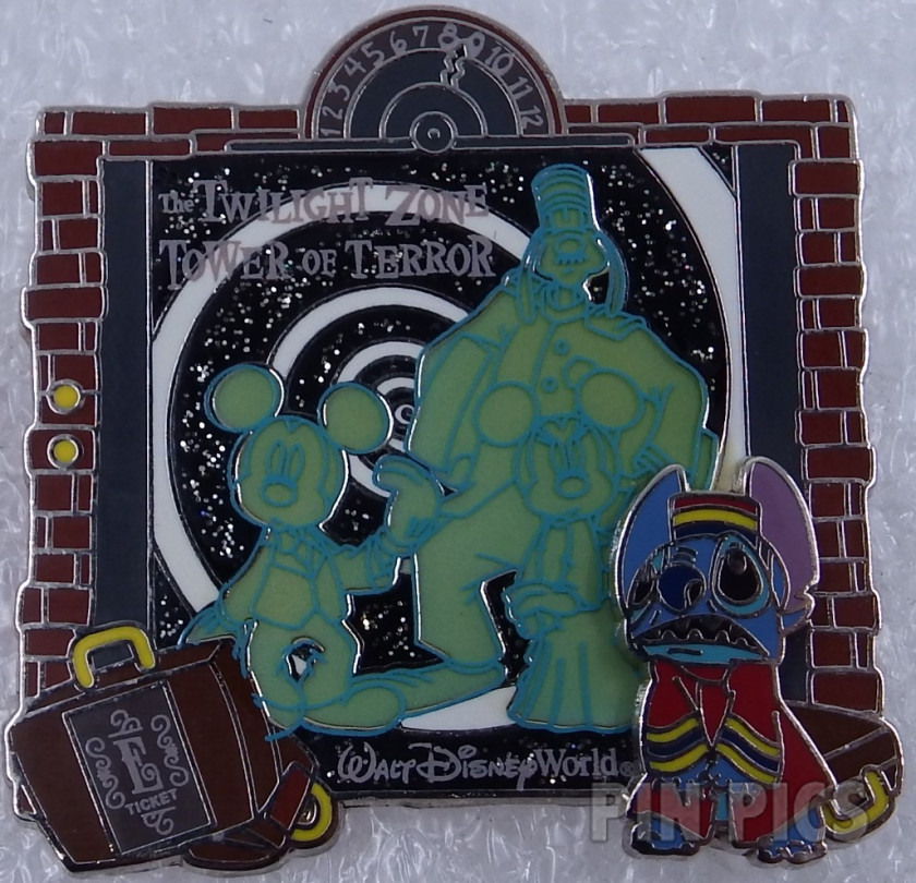 PP67622 - WDW - Stitch, Minnie, Mickey, Goofy - E-Ticket Attractions - Twilight Zone Tower of ...