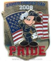 PP71174 - WDW - AP - Mickey - Saluting - Armed Forces Day 2008 - PinPics