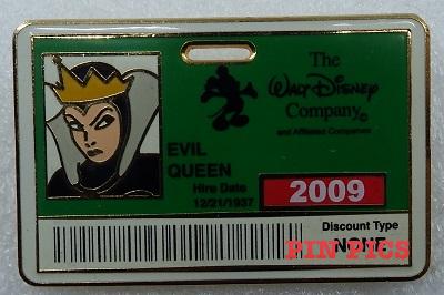 PP72282 - DEC - Evil Queen - Employee I.D. Badge - Green - PinPics