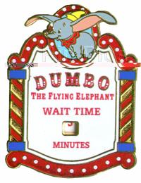 PP72611 - WDI - Wait Time Sign - HKDL Dumbo the Flying Elephant - PinPics