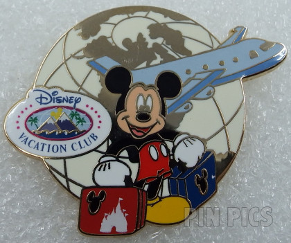 PP76818 - DVC - Traveling Mickey - Luggage, Globe, Jet Airplane - PinPics