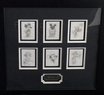 PP79366 - WDI - Mickey Mouse - Sketch - John Hench - Framed Set - PinPics