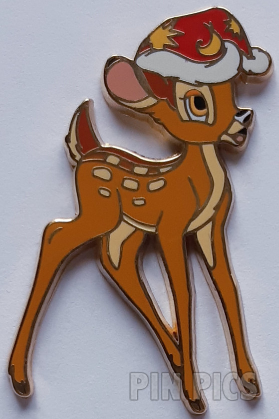 PP92968 - DLP - Bambi - Wearing Santa Hat - Booster - Holiday - PinPics